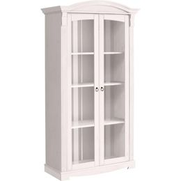 OTTO home Vitrine &raquo;Anna&laquo; Gesamtma&szlig;e (B/T/H): ca. 97/46/188 cm, mit Glast&uuml;ren, H&ouml;he 188 cm, Massivholz, mit Zierfr&auml;sungen, FSC wei&szlig; Massivholz B/H/T: 
