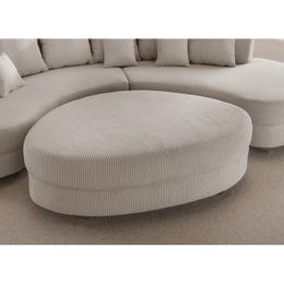 Home Affaire Polsterhocker &raquo;Lazio modern und bequem, tolle Detailverarbeitung&laquo; silber 93% Polyester, 7% Polyamid B/H/T: 150cm x 38cm x 96cm, Cord, 