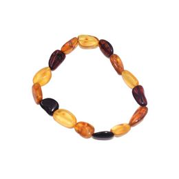 Firetti Damen Armband &raquo;Schmuck Geschenk Armschmuck Armkette Bernstein Lebensfreude&laquo; Made in Germany - mit Bernstein braun 20cm, Bernstein Silikon