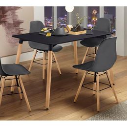 PAROLI Esstisch Breite 120 cm schwarz B/H/T: 120cm x 76cm x 80cm