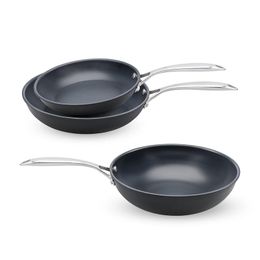 Cosy & Trendy Pfannen-Set &raquo;Revolution 3-teiliges Pfannen- und Wok-Set&laquo; Aluminium Set, 3 tlg. Plasma-Beschichtung und Edelstahlgriffe, f&uuml;r alle Herdarten 