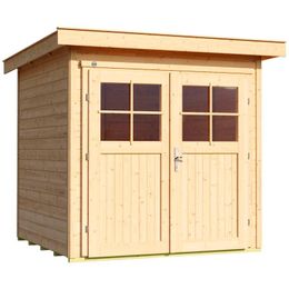 Weka Gartenhaus &raquo;227 Gr.1, 21 mm&laquo; beige Massivholz Fu&szlig;boden im Gartenhaus, ohne R&uuml;ck- und Seitenwand, ohne Dacheindeckung