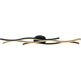 Globo LIGHTING LED Deckenleuchte &raquo;GERONIMO&laquo; LED-Modul 1 Stk. Warmwei&szlig; Deckenlampe, Wohnzimmer, Flur, geschwungen beige H: 6cm, 1 Stk.