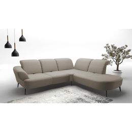 Sit & More sit&more Ecksofa &raquo;Dance, L-Form, inkl. Sitztiefenverstellung&laquo; inkl. Click&Seat, optional mit Kopfteilverstellung grau 95%Polyester 5%Polyamid B/H/T: 