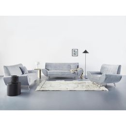 Home Affaire Polstergarnitur &raquo;Saltare elegant & komfortabel,, 3-2-1, bequem, Designfu&szlig;&laquo; 3 Stk. tlg. grau 100% Polyester B/H/T: 78cm x 82cm, Webstoff
