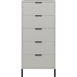 M&auml;usbacher Kommode &raquo;Bonnie&laquo; Kommode mit Quadratgestell grau Holzwerkstoff B/H/T: 51cm x 121cm x 45cm, 5 Stk.