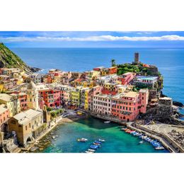 papermoon Fototapete &raquo;Colorful Village Vernazza, Cinque Terre&laquo; glatt bunt Vlies B/L: 2,5m x 1,86m, Bahnen: 5 Stk.