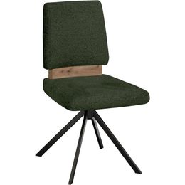 massivline&more Drehstuhl &raquo;Br&uuml;gge 301&laquo; () 1 Stk. gr&uuml;n Holzwerkstoff, Metall, Stoff B/H/T: 48cm x 92cm x 59,5cm, 1 Stk., Microfaser Struktur (100% 