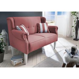 Home Affaire K&uuml;chensofa &raquo;Moro Couch mit Federkern, bequem&laquo; inkl. 2 Stk. Zierkissen gestreift, verschiedenen Stoffe und Farben rot 60% Polyester, 40% 