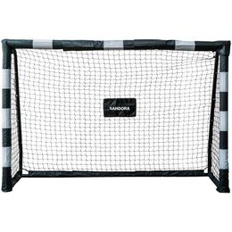 SANDORA Fu&szlig;balltor &raquo;Hattrick M&laquo; Ron-Robert Zieler Edition, 180x120x60, schwarz/wei&szlig; schwarz Polyester, Stahl B/H/L: 180cm x 120cm x 60cm, 1 Stk. 