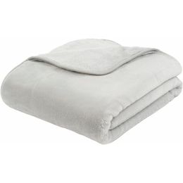 G&ouml;zze Wohndecke &raquo;Premium Cashmere Feeling&laquo; mit premium Cashmere Feeling, Kuscheldecke silber Polyester B/L: 220cm x 240cm