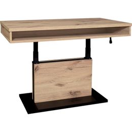 M&auml;usbacher Couchtisch &raquo;Lift Couchtisch&laquo; h&ouml;henverstellbar von 59-78 cm, Breite 110 cm, Metallgestell braun B/H/T: 110cm x 78cm x 60cm