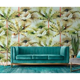 Livingwalls living walls Fototapete &raquo;Metropolitan Stories. Travel Styles. Dschungeltapete&laquo; gemustert matt neutral glatt Fototapete Palmen Pflanzen Tropisch 