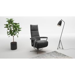 Sit & More sit&more TV-Sessel &raquo;Vario Comfort, inkl. Kopfteilverstellung & 360&deg; Drehfunktion&laquo; mit Gasdruck, H&ouml;he der Armlehnen 64cm grau 100% Polyester Chenille, 