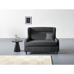 Collection AB Ohrensessel &raquo;Mike, B: 130 cm, Sitzh&ouml;he: 49 cm&laquo; 1 Zierkissen grau 100% Polyester Strukturstoff, B/H/T: 130cm x 90cm x 90cm