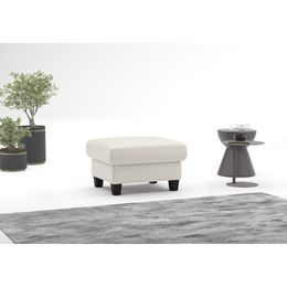 OTTO home Polsterhocker &raquo;Varese&laquo; Kreuznaht in beige wei&szlig; B/H/T: 77cm x 49cm x 67cm, NaturLEDER ,mit Stauraum