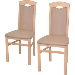 HOFMANN LIVING AND MORE 4-Fu&szlig;stuhl (Set) 2 Stk. braun Polyester B/H/T: 44cm x 94cm x 48cm, 2 Stk., uni