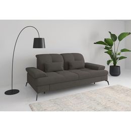 Sit & More sit&more 2,5-Sitzer &raquo;Amica, inkl. Sitztiefenverstellung und Armteilverstellung&laquo; wahlweise mit Kopfteilverstellung und Schlaffunktion braun 100% 
