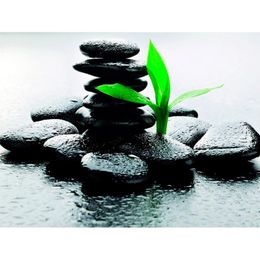 papermoon Fototapete &raquo;Black Stone&laquo; glatt bunt Vlies B/L: 3m x 2,23m, Bahnen: 6 Stk.