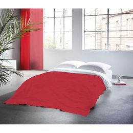 Fleuresse Plaid &raquo;Plaid&laquo; Halbleinen, in Gr. 180x270 cm, Plaid rot Baumwolle, Leinen B/L: 180cm x 270cm