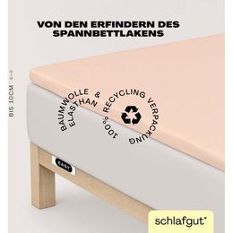 Schlafgut Spannbettlaken &raquo;EASY Jersey Elasthan Topper&laquo; MADE IN GREEN by OEKO-TEX rot Jersey, Obermaterial: 95% Baumwolle, 5% Elasthan 1 Stk., Jersey, 120-