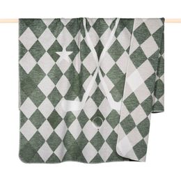 Pad Wohndecke &raquo;GOLF&laquo; Made in Europe, Wendefunktion, kariert, Motiv Golfschl&auml;ger, 150x200 cm gr&uuml;n Mischgewebe B/L: 150cm x 200cm
