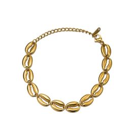 Aniston Jewelry & Watches Aniston JEWELRY & WATCHES Armband &raquo;Schmuck Geschenk Edelstahl Armschmuck Armkette Muschel-Optik&laquo; Made in Germany 21cm, 