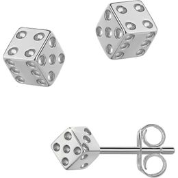 Firetti Damen Paar Ohrstecker &raquo;Schmuck Geschenk Silber 925 Ohrschmuck Ohrringe W&uuml;rfel&laquo; Made in Germany silber Silber 925 (Sterlingsilber)