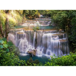 papermoon Fototapete &raquo;Huay Mae Khamin Waterfall&laquo; glatt bunt Vlies B/L: 3,5m x 2,6m, Bahnen: 7 Stk.