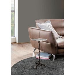 GUTMANN FACTORY Beistelltisch &raquo;Coffee, Beistelltisch, H&ouml;he 54 cm&laquo; Couchtisch, in extravaganter Pflanzenform silber B/H/T: 32cm x 54cm x 30cm