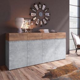 Home Affaire Sideboard &raquo;Rimini&laquo; Breite 180 cm braun Holzwerkstoff B/H/T: 179,8cm x 85,7cm x 40cm, 2 Stk., 4 Stk.