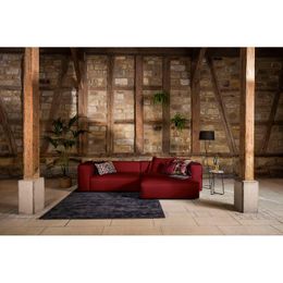 W.Schillig Ecksofa &raquo;around-the-block, modern und elegant, bequem, L-Form&laquo; mit eleganter Biese, mit Federkern rot Longlife Xtra-Leder Z59: Glattleder 