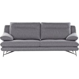 Calia italia 3-Sitzer &raquo;Cezanne modern, elegant und bequem, aufwendige Detailverarbeitung&laquo; wahlweise mit Sitztiefenverstellung grau B/H/T: 215cm x 90cm