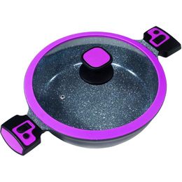 King Servierpfanne &raquo;Click-Grip&laquo; Aluminiumguss 1 Stk. tlg. &Oslash; 28 cm, abnehmbare Griffe, Induktion lila &Oslash; 28cm