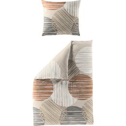 Bierbaum Bettw&auml;sche &raquo;4010&laquo; 2 Stk. Renforce, 100 % Baumwolle, pflegeleicht beige Renforc&eacute;, Obermaterial: 100% Baumwolle B/L: 155cm x 220cm, 1 Stk., 1 