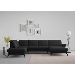 Sit & More sit&more Wohnlandschaft &raquo;Fashion U-Form&laquo; wahlweise mit Kopfteilverstellung, Vorziehsitz, motorisch, Metallf&uuml;&szlig;e schwarz B/H/T: 338cm x 84cm x 207cm, 