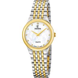 Festina Damen Quarzuhr &raquo;Grace&laquo; Armbanduhr, Damenuhr, Swiss Made, Edelstahlarmband, analog gold Einheitsgr&ouml;&szlig;e