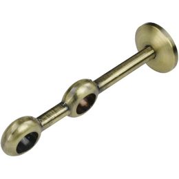 Liedeco Gardinenstangenhalter &raquo;Doppeltr&auml;ger, Tr&auml;ger 2-l&auml;ufig "Esperanca" f&uuml;r 16 mm Stangen&laquo; Tr&auml;ger, Wandhalter schwarz L: 14,2cm