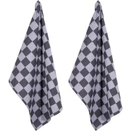 Pad Geschirrtuch &raquo;CHESS&laquo; 100% Baumwolle, 50x70 cm, modernes Karo Design grau 100% Baumwolle 2, 100 % Baumwolle