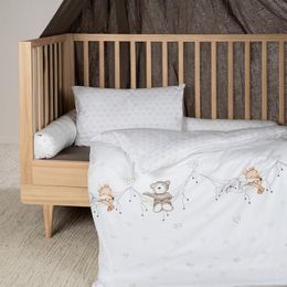 Julius Z&ouml;llner Kinderbettw&auml;sche &raquo;Schlummerbande, 80x80 cm f&uuml;r Wiegen, Stubenwagen und Kinderwagen&laquo; 2 Stk. in 100x135cm passt in Babybetten von 70x140 und 60x120 cm 