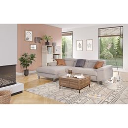 COTTA Ecksofa &raquo;Komaris L-Form, B: 244 cm&laquo; mit Kopfteilverstellung, optional Schlaffunktion, Bettkasten & Licht 100% Polyester B/H/T: 244cm x 72cm x 