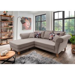 Home Affaire Ecksofa &raquo;Tassilo Mega Polsterecke mit Kaltschaum im Sitz, bequem, L-Form&laquo; hoher Sitzkomfort, Breite 262cm, Komfortsitzh&ouml;he 48cm, zeitlos 
