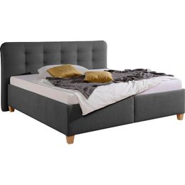 Maintal Polsterbett inklusive Bettkasten grau Liegefl&auml;che L&auml;nge B: 200cm x 180cm, 7-Zonen-Kaltschaummatratze Gewicht bis: 80 kg + 80 kg H2 + H2