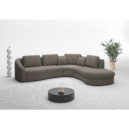 Sit & More sit&more Ecksofa &raquo;Jazz L-Form&laquo; In weiteren Gr&ouml;&szlig;en erh&auml;ltlich braun 100% Polyester B/H/T: 303cm x 88cm x 274cm, Luxus-Microfaser Euphoria, langer 