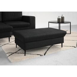 DOMO collection Sitzhocker &raquo;Modica&laquo; Auch in Cord, Fu&szlig;h&ouml;he passend f&uuml;r g&auml;ngige Saugroboter! grau 100% Polyester B/H/T: 99cm x 42cm x 65cm, Struktur