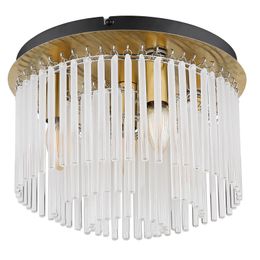 Globo LIGHTING Deckenleuchte &raquo;GORLEY&laquo; E14 1 Stk. Design Glasst&auml;be, Deckenlampe, Wohnzimmer, Esszimmer gold 1 Stk.