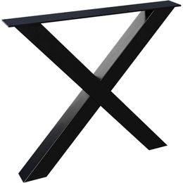 Woood Tischbein &raquo;Tablo Alkmaar Metall mit Pulverbeschichtung B 79 x T 10 x H 72 cm&laquo; Tragkraft 50 kg, Schweres Gestell 8x8 cm, einfach zu montieren 