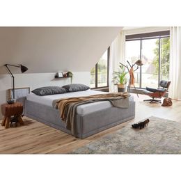 Westfalia Schlafkomfort Polsterbett &raquo;Texel&laquo; Komforth&ouml;he mit Zierkissen, Bettkasten bei Ausf&uuml;hrung mit Matratze grau Bezug Bett: Veloursstoff 100% Polyester;Bonnell-