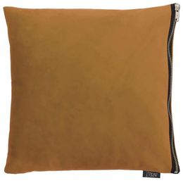 Apelt Dekokissen &raquo;TASSILO&laquo; Uni, Samt, Kissenh&uuml;lle ohne F&uuml;llung, 1 St&uuml;ck braun Polyester B/L: 46cm x 46cm, 1 Stk.