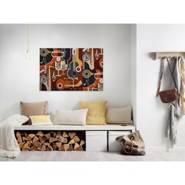 A.S. Cr&eacute;ation Leinwandbild &raquo;wall of sound&laquo; Abstrakt Kunst 1 Stk. tlg. Keilrahmen Bild Musik Abstrakt Bunt Leinwand-Bild Wohnzimmer modern bunt Massivholz, Stahl B/H